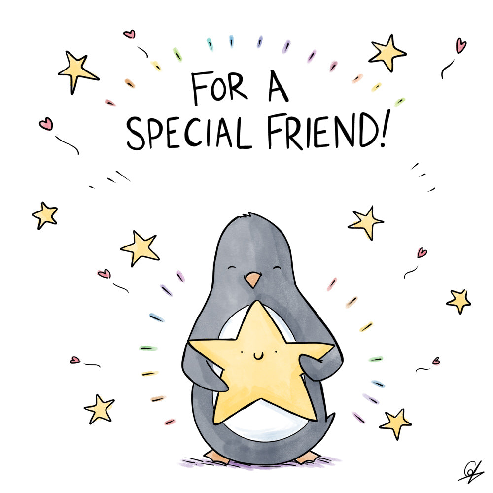 For A Special Friend - Penguin Star – Tea Ink