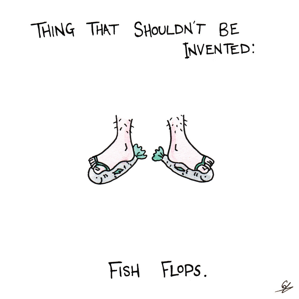 Fish Flops - Greeting Card – Tea Ink