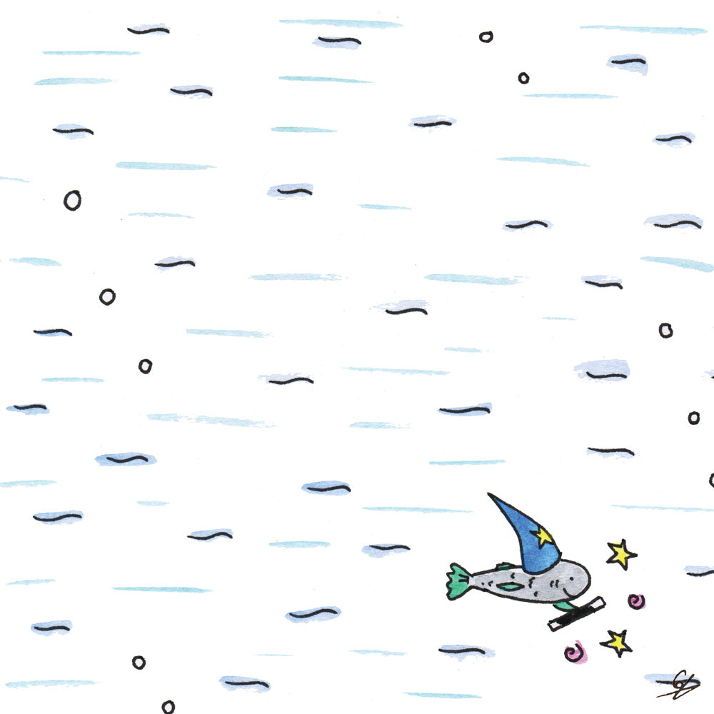 Wizard Fish - Greeting Card – Tea Ink