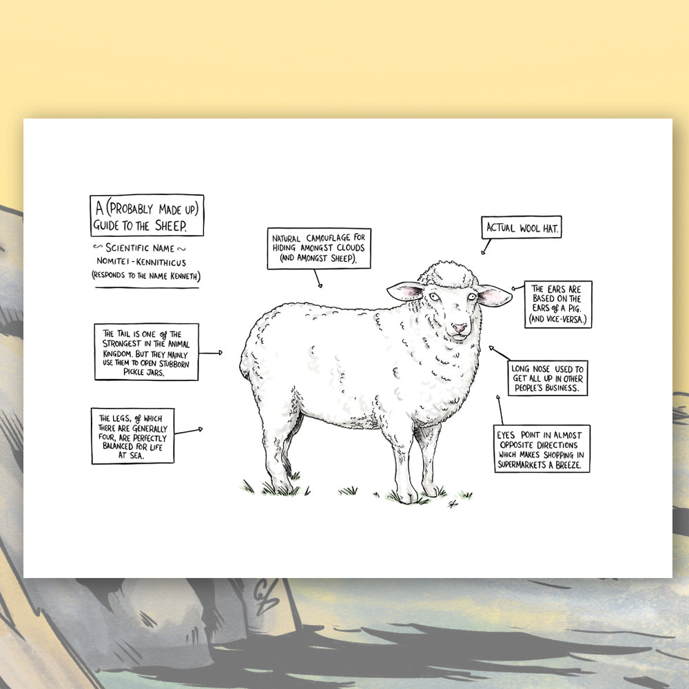 Guide To The Sheep - A3 Print – Tea Ink